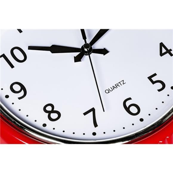 Wall Decor | Retro Wall Clock 95inch Red Kitchen 5svintage Design Round ...
